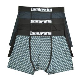 Lambretta - "Target" Boxershorts f&uuml;r Herren (3er-Pack) (Marine/Silber/Schwarz)
