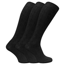 SOCK SNOB - 3 Paar Socken f&uuml;r Herren, kniehoch, 100% Baumwolle
