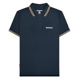 Lambretta - "SS25" Poloshirt f&uuml;r Herren (Marine/Holzasche/Tabak)