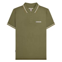 Lambretta - "SS25" Poloshirt f&uuml;r Herren (Khakigr&uuml;n/Silber/Nussbraun)