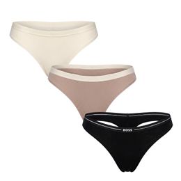 BOSS 3er-Pack Damen Elastische Baumwoll-Tangas mit Logo 50510030