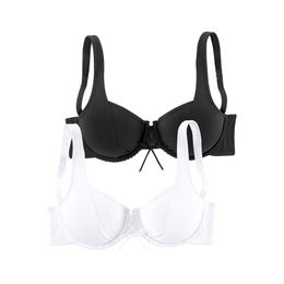 Petite Fleur By Lascana BH Damen Gr&ouml;&szlig;e 100 schwarz / wei&szlig; Sommerkleid