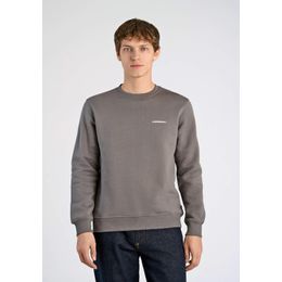Sweatshirt LINDBERGH "Sweatshirt Relaxed Fit", Herren, Gr. L, grau, Obermaterial: 100% Baumwolle, unifarben, l&auml;ssig geschnitten, Sweatshirts Sweatshirt