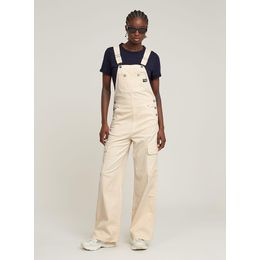 G-Star Raw Jumpsuit G-STAR "Straight Dungaree", Damen, Gr. L, Normalgr&ouml;&szlig;en, linen gd, Obermaterial: 50% Baumwolle, 48% Baumwolle, 2% Elasthan, Overalls Jumpsuit