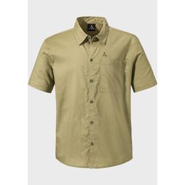 Sch&ouml;ffel Outdoorhemd SCH&Ouml;FFEL "Urban Shirt Style Kalmen MNS", Herren, Gr. 46, Normalgr&ouml;&szlig;en, gr&uuml;n (4605, gr&uuml;n), Oberstoff : 73% Baumwolle 27% Hanf, V-Ausschnitt, Hemden