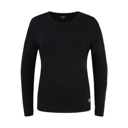 Strickfleece-Pullover oxmo "Strickpullover OXEdda", Damen, Gr. XL, schwarz, Obermaterial: 70% Viskose CV. 30% Nylon NY., Pullover