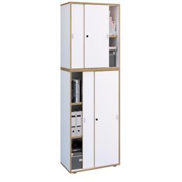 Aktenschrank Vcm "B&uuml;roschrank Aktenschrank Schiebet&uuml;ren Salia 5fach", wei&szlig;, B:60cm T:37cm, Obermaterial: 100% Holz Wood., Schr&auml;nke