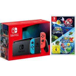 NINTENDO SWITCH Konsolen-Set "Switch + Super Mario Galaxy + Super Mario Galaxy 2", neonrot, neonblau, B:23,9cm H:10,2cm T:1,39cm, Spielekonsolen
