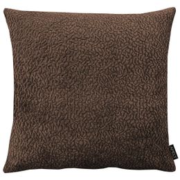 Dekokissen Apelt "Toulouse", braun, unifarben, B:46cm H:0,5cm L:46cm, Polyester, Dekokissen_Sitzkissen_Kissenh&uuml;llen, Chenille mit 3D-Effekt