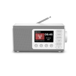 Hama Digitalradio (DAB+) "Digitalradio mit DAB+ FM Bluetooth und Wecker", wei&szlig;, B:27cm H:13cm T:12,5cm, Radios, 4,3 Zoll TFT Display, gro&szlig;e Tasten, Direktwahltasten
