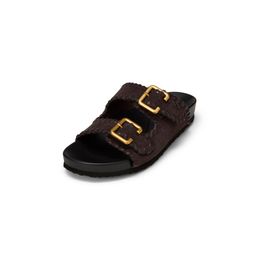 Marc O'Polo Sandale MARC O'POLO "aus weichem Veloursleder", Damen, Gr. 36, burnt coffee, Obermaterial: 100% Leder (Rind), unifarben, Schuhe Sandale