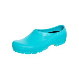 Clog SALIHA "Multi Clog geschlossen", Damen, Gr. 40, blau (t&uuml;rkis), Obermaterial: 100% Polyurethan PU., Schuhe Clog