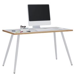 Schreibtisch Vcm "Schreibtisch B&uuml;rotisch Computertisch Salia 110x80", braun (wei&szlig;, honig, eiche), B:110cm T:80cm, Tische, Schreibtisch