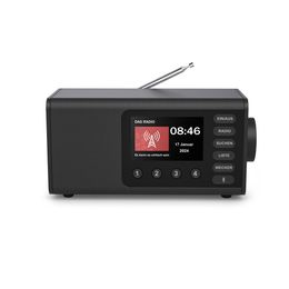 Hama Digitalradio (DAB+) "Digitalradio mit DAB+ FM Bluetooth und Wecker", schwarz, B:27cm H:13cm T:12,5cm, Radios, 4,3 Zoll TFT Display, gro&szlig;e Tasten, Direktwahltasten