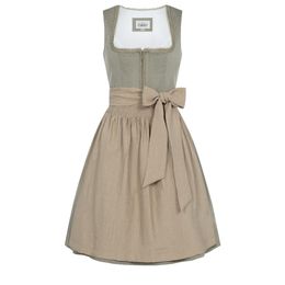 N&uuml;bler Dirndl N&Uuml;BLER "Midi Dirndl Flavienne", Damen, Gr. 32, EURO, creme, Obermaterial: 60% Polyester PES. 40% Viskose CV., Kleider