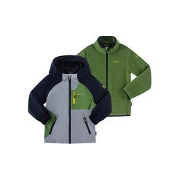Kamik 3in1-Regenjacke "Silas" in Grau/ Schwarz/ Gr&uuml;n - 49% | Gr&ouml;&szlig;e 116 | Kinder-outdoor-jacken