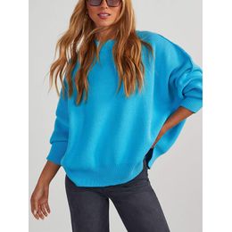 Milan Kiss Pullover in Blau - 65% | Gr&ouml;&szlig;e M | Damen-pullover-cardigans