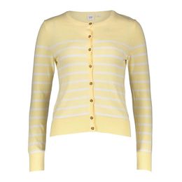 GAP Cardigan in Gelb/ Wei&szlig; - 55% | Gr&ouml;&szlig;e S | Damen-pullover-cardigans