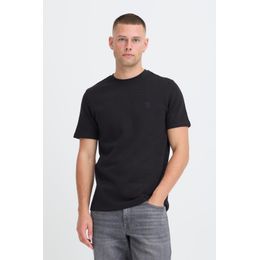 Rundhalsshirt Blend "BHFort", Damen, Gr. M, schwarz beauty, Sweatware, 100% Baumwolle, Strukturmuster, normal normal, Rundhals, normaler Saum, Shirts Rundhalsshirt, Basic T-Shirt mit Rundhalsausschnitt