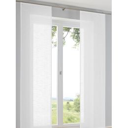 Schiebegardine HEINE HOME Gr. 2, wei&szlig;, B:60cm H:175cm, Polyester, Gardinen