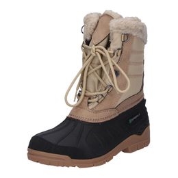 Winterstiefel Spirale "Tina" Gr. 36, beige (beige, schwarz), 36, Obermaterial: 50% PVC PVC. 50% Nylon NY., Schuhe, Winterstiefel
