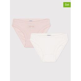 Petit Bateau 2er-Set: Slips in Rosa/ Wei&szlig; - 52% | Gr&ouml;&szlig;e 140 | Kinder-waesche