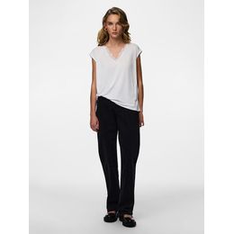 Pieces Shirt "Kamala" in Wei&szlig; - 51% | Gr&ouml;&szlig;e XS | Damen-tops