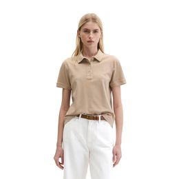 Marc O'Polo Poloshirt MARC O'POLO "aus Piqu&eacute;-Jersey", Damen, Gr. L, sandpaper, Obermaterial: 96% Baumwolle, 4% Elasthan, unifarben, regular fit, Shirts