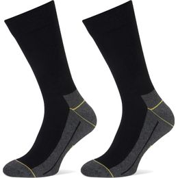 Arbeitssocken STAPP "Yellow Walker 2er Pack 2 Paar", Gr. 39, schwarz, Obermaterial: 40% Wolle WO. 35% sonstige Fasern AF. 25% Polyamid PA., Socken