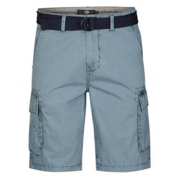 Cargoshorts PETROL INDUSTRIES "Men Shorts Cargo", Herren, Gr. L (40), N-Gr, marble blau, Web, Obermaterial: 100% Baumwolle, unifarben, regular fit knielang, Hosen, mit G&uuml;rtel