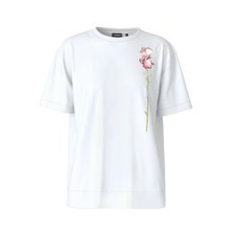 JOOP! T-Shirt JOOP "Tate", Damen, Gr. 36, wei&szlig;, Jersey, Obermaterial: 100% Baumwolle, normal normal, Rundhals, Shirts T-Shirt, mit Blumenprint