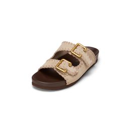 Marc O'Polo Sandale MARC O'POLO "aus weichem Veloursleder", Damen, Gr. 36, dusty sand, Obermaterial: 100% Leder (Rind), unifarben, Schuhe Sandale