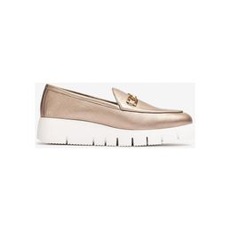 Unisa Leder-Mokassins in Gold - 70% | Gr&ouml;&szlig;e 37 | Damen-schuhe-halbschuhe