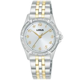 Quarzuhr Lorus "Classic Quarz", silberfarben, goldfarben, Armbanduhren, Damen, Quarzuhr, Armbanduhr, Damenuhr, Edelstahlarmband, analog