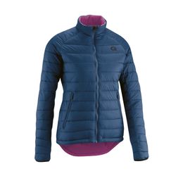 Fahrradjacke Gonso "SORIO", Damen, Gr. 50, blau (dunkelblau), 100% Polyamid, Jacken Fahrradjacke, Damen Primaloft-Jacke, warme und atmungsaktive Wendejacke