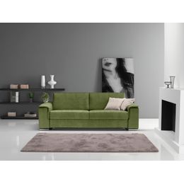 2,5-Sitzer Egoitaliano "Cecilia, modern & elegant, erstklassiger Sitzkomfort, Breite 234cm", gr&uuml;n (kiwi), B:234cm H:85cm T:102cm, Sofas, mit verchromten Metallf&uuml;&szlig;en