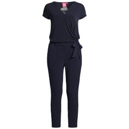 Jumpsuit SALZHAUT "Jumpsuit HARDINA", Damen, Gr. M, EURO, navy, Obermaterial: 96% Polyester PES. 4% Elasthan EL., Overalls Jumpsuit