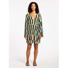 Jets Kleid in Dunkelgr&uuml;n/ Apricot - 72% | Gr&ouml;&szlig;e M | Damen-kleider