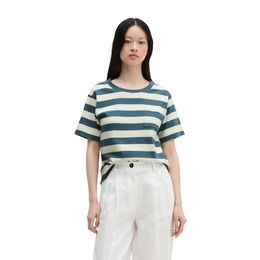 Marc O'Polo T-Shirt MARC O'POLO "aus weichem Single Jersey", Damen, Gr. M, light blau, Obermaterial: 100% Baumwolle, gestreift, Basic, loose fit, Rundhals, normaler Saum, Shirts T-Shirt