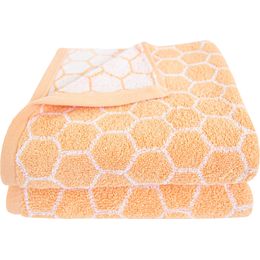 Handt&uuml;cher Dyckhoff "Pure Natural Honey", orange, B:50cm L:100cm, Frottier, Baumwolle, Handt&uuml;cher, BIO Baumwolle, GOTS