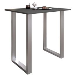 Bartisch Vcm "Holz Bartisch Stehtisch Tisch Tresen Xona 110x80", schwarz (silber, anthrazit), B:110cm T:80cm, Tische, Bartisch
