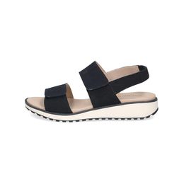 Caprice Leder-Keilsandaletten in Dunkelblau - 57% | Gr&ouml;&szlig;e 37 | Damen-sandalen