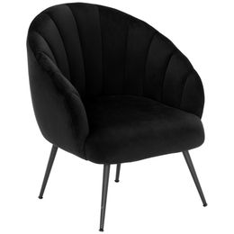 Livetastic Cocktailsessel, Schwarz, Metall, Textil, 67x80x78 cm, Wohnzimmer, Sessel, Cocktailsessel