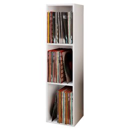 Schallplattenregal Platto in Wei&szlig;, B: 34 cm