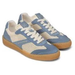 Marc O'Polo Sneaker MARC O'POLO "Court", Herren, Gr. 40, hellblau, creme, Lederimitat, Mesh, Veloursleder, Schuhe Sneaker, Basket Sneaker, Halbschuh, Schn&uuml;rschuh mit Memory Foam