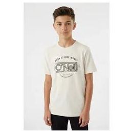 O`Neill T-Shirt O'NEILL "O'NEILL MUIR T-SHIRT", Jungen, Gr. 140 (134), snow wei&szlig;, Obermaterial: 100% Baumwolle, Shirts T-Shirt, f&uuml;r Kinder, normale Passform, aus atmungsaktiver Baumwolle