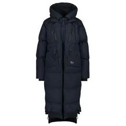 alife and kickin Winterjacke ALIFE & KICKIN "Damen RihannaAK A Steppjacke, Winterjacke, gef&uuml;tterte Jacke", Damen, Gr. L, blau (marine), 100% Polyester, oversize wadenlang, Rippb&uuml;ndchen, Jacken Winterjacke, Langer, warmer Wintermantel mit gro&szlig;er Kapuze und Fleece Innenfutter