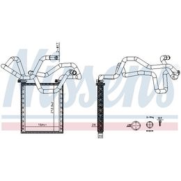 NISSENS W&auml;rmetauscher, Innenraumheizung 707305 f&uuml;r TOYOTA