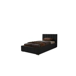 H&ouml;ffner Polsterbett mit Stauraum mit Bettkasten und Lattenrost Nelia schwarz Ma&szlig;e (cm): B: 115 H: 100 &raquo; H&ouml;ffner