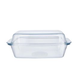 KHG Auflaufform mit Deckel 3 0 l &brvbar; transparent/klar &brvbar; Glas &brvbar; Ma&szlig;e (cm): B: 21 H: 13,3 &raquo; H&ouml;ffner